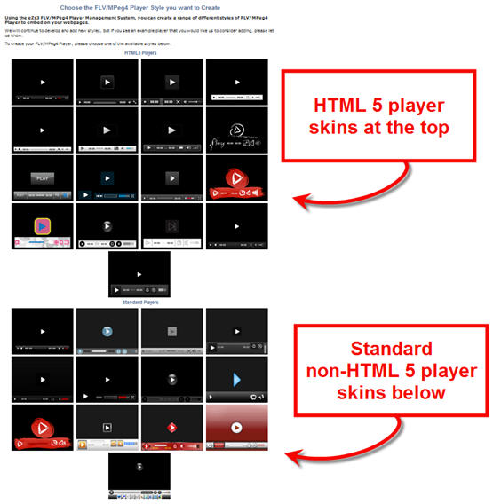 How to use the new HTML 5 Players