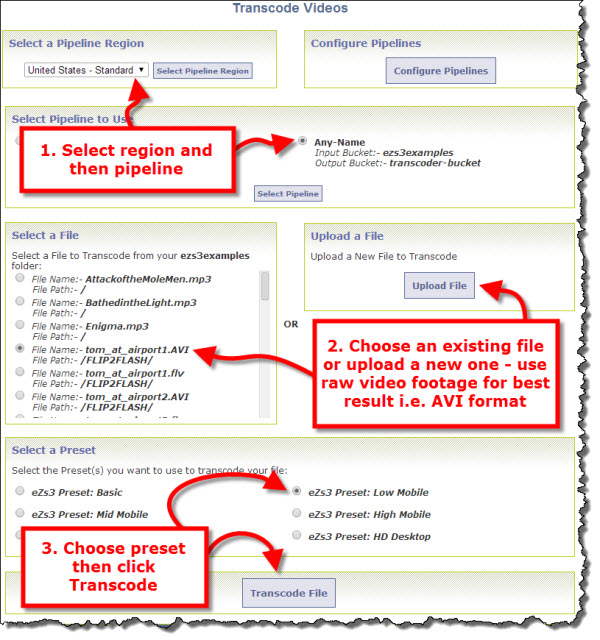 Using the new Transcoder for web-ready videos! | eZs3.com - Making ...