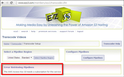 How to sign up for the Elastic Transcoder at AWS | eZs3.com - Making ...